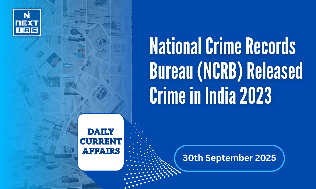 National Crime Records Bureau (NCRB) Released Crime in India 2023